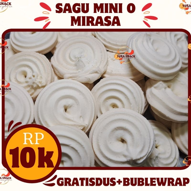 Jual Kue Sagu Mini mirasa bentuk o Camilan Kiloan Kemasan 250gr 500gr ...