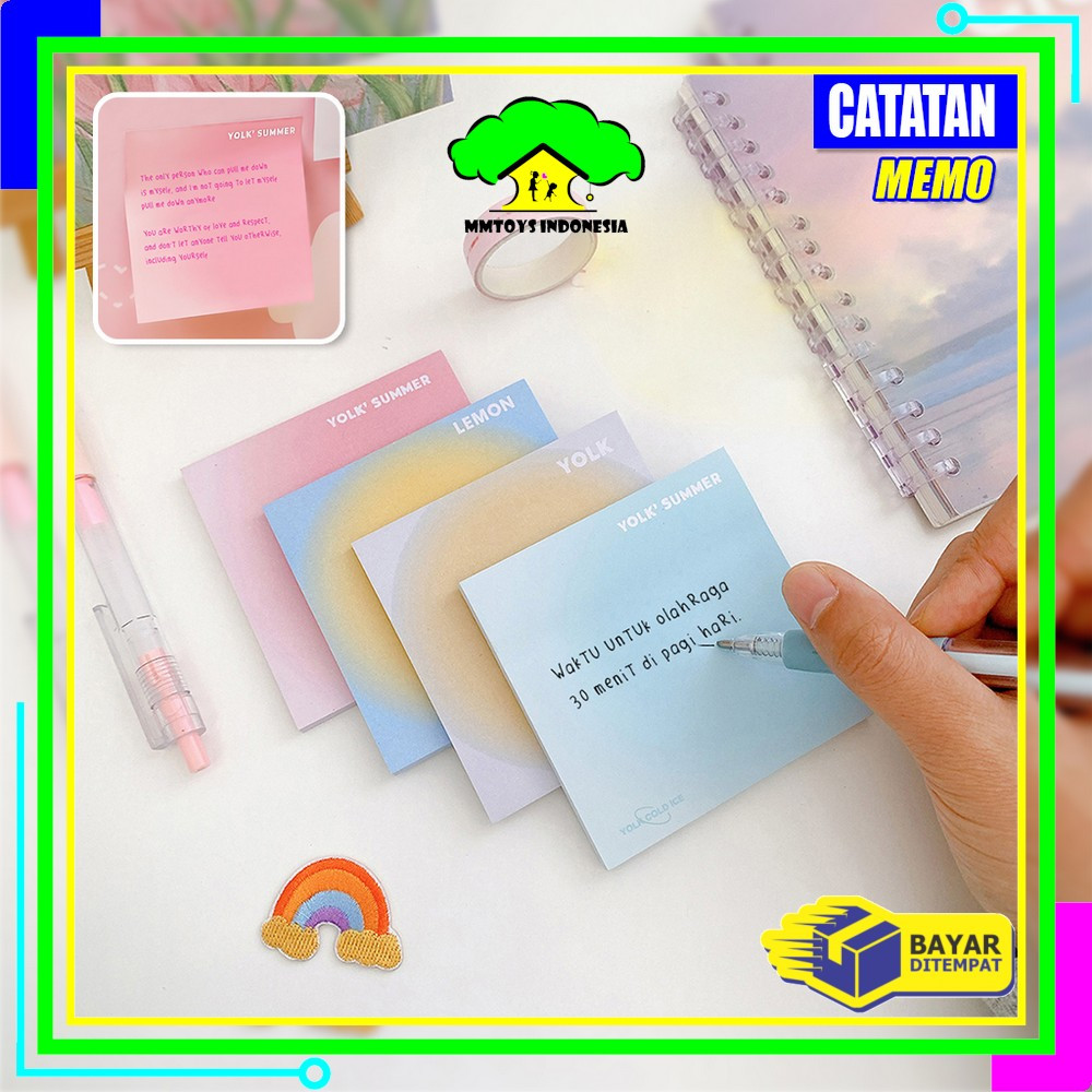 Jual MI-A102 Sticky Notes Gradasi Polos Isi 50 Lembar Alat Tulis Kantor ...
