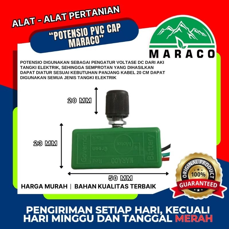 Jual POTENSIO PLASTIK CAP MARACO (BODY LEBIH BESAR) (Bergaransi ...