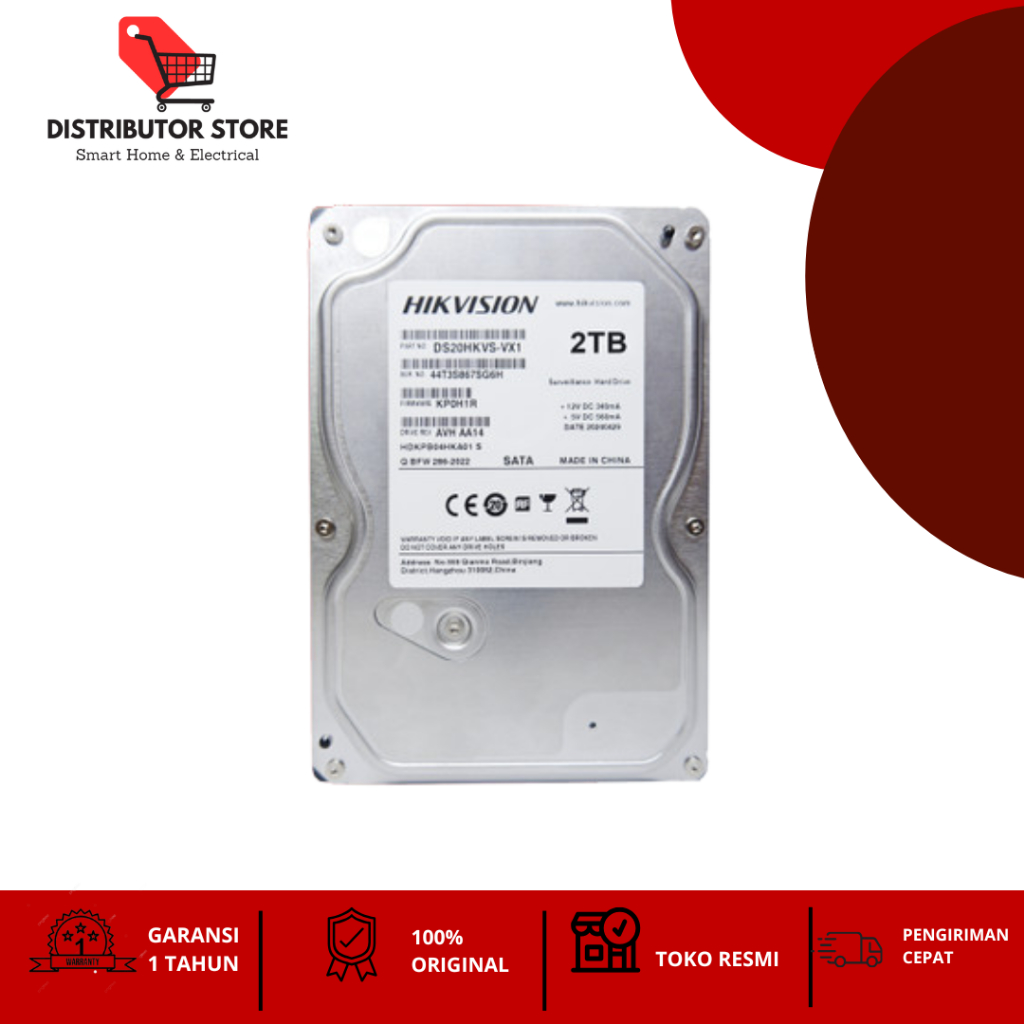 Jual HIKVISION - DS20HKVS-VX1 Internal Harddisk 2TB Surveillance Original | Shopee Indonesia