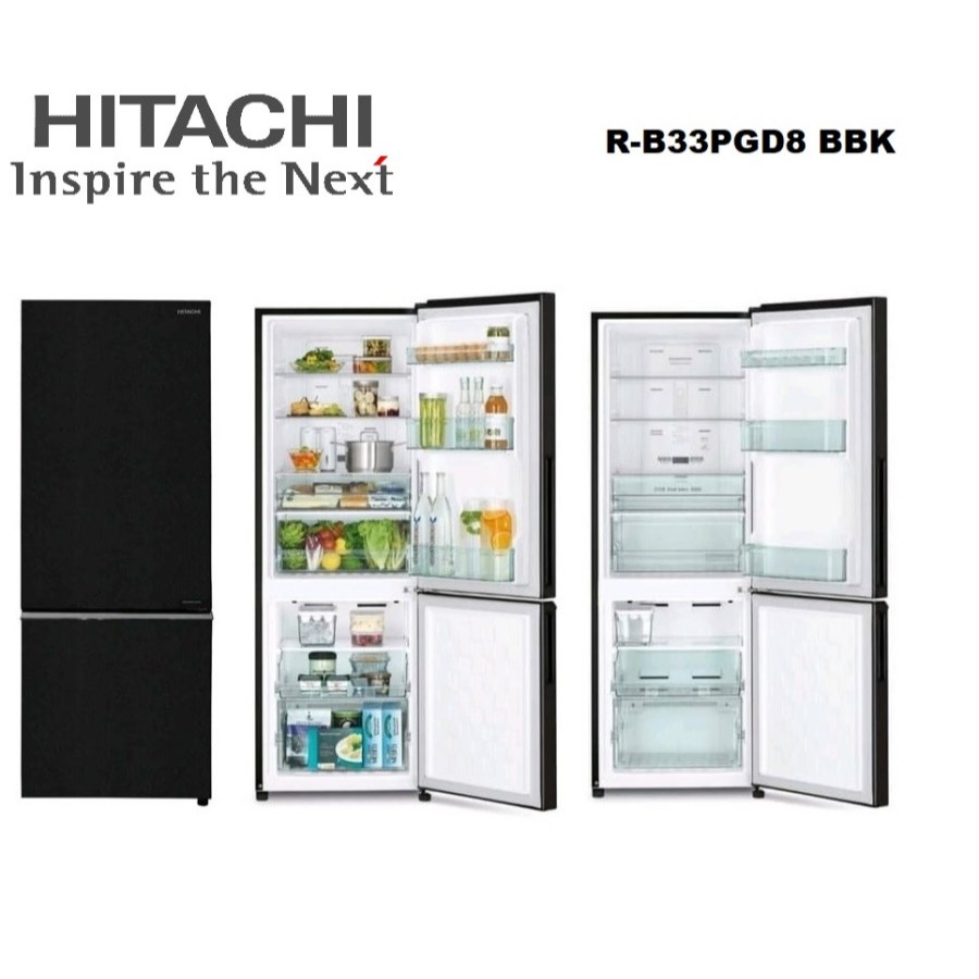 Jual HITACHI R-B33PGD8 BBK Kulkas 2 Pintu Inverter 275 L ONLY JABODETABEK | Shopee Indonesia