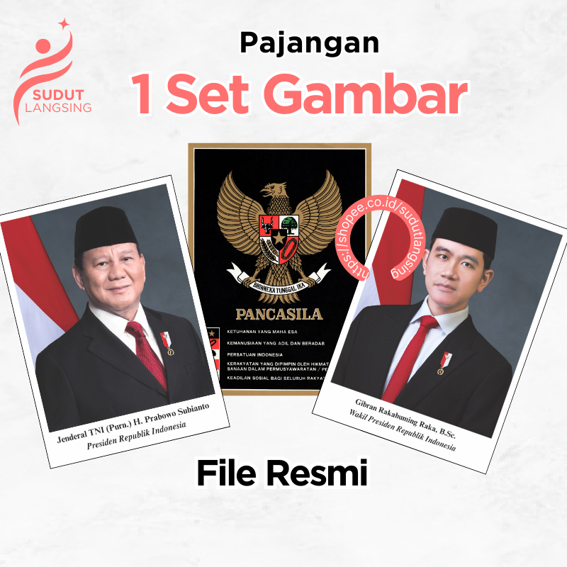 Jual Cetak Gambar Foto Poster Presiden Dan Wakil Indonesia Prabowo Gibran Terbaru 2024 HD ...