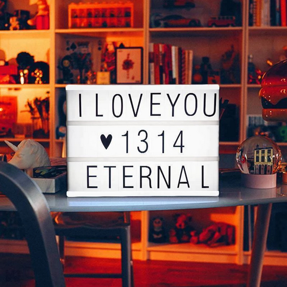 Jual DIY Cinema Light Box Letter LED Kotak Lampu Dekorasi Huruf ...