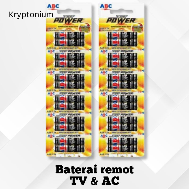 Jual Baterai ABC Super Power AAA renceng (isi 12) | Shopee Indonesia
