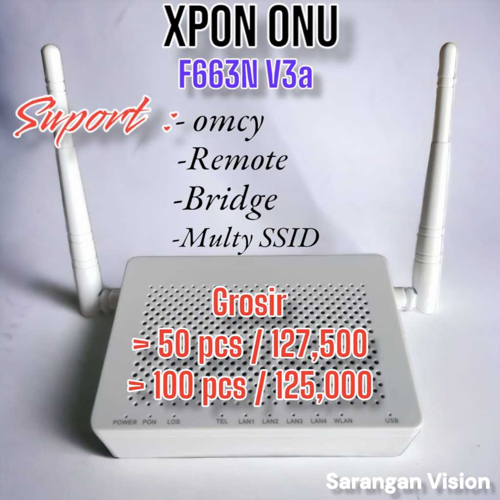 Jual XPON EPON GPON ZTE F663NV3A ONU ONT ROUTER | Shopee Indonesia