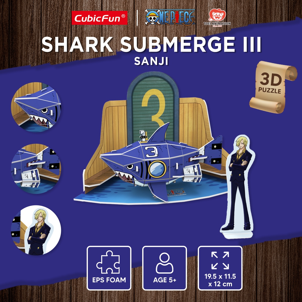 Jual Cubicfun One Piece Shark Submerge III - 3D Puzzle | Shopee Indonesia