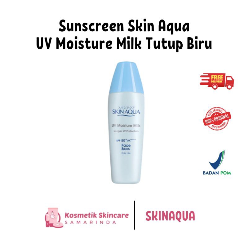 Jual Skin Aqua Sunscreen UV Moisture Milk Tutup Biru Spf 50 PA ...