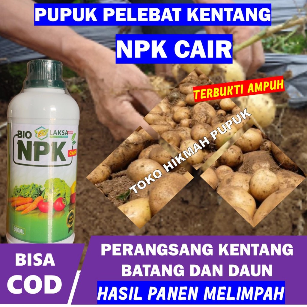 Jual PROMO Pupuk NPK PEMBESAR BUAH KENTANG - NPK CAIR LAKSA 500 ML ...