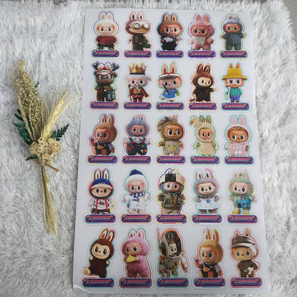 Jual 1lembar isi 25 STIKER PERMANEN LABUBU | Shopee Indonesia