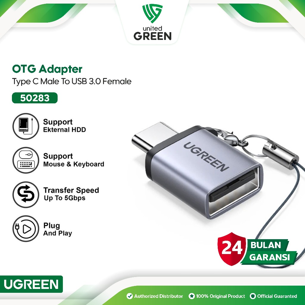 Jual UGREEN Adapter OTG Type C to USB 3.0 Female Converter High Speed ...