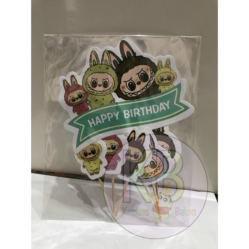 Jual TOPPER CAKE KARAKTER LABUBU | TOPPER KARAKTER LABUBU HAPPY ...