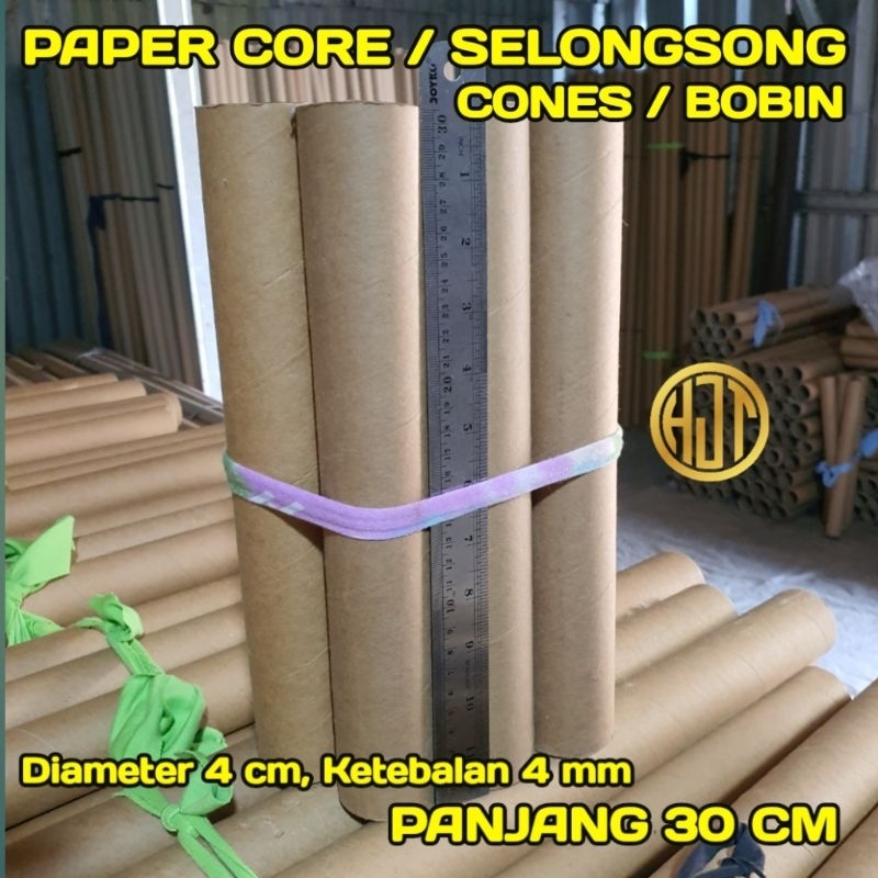 Jual Paper Core / Cones Kertas / Selongsong / Bobin / Kardus / Cones Packing - 4X30cm ...
