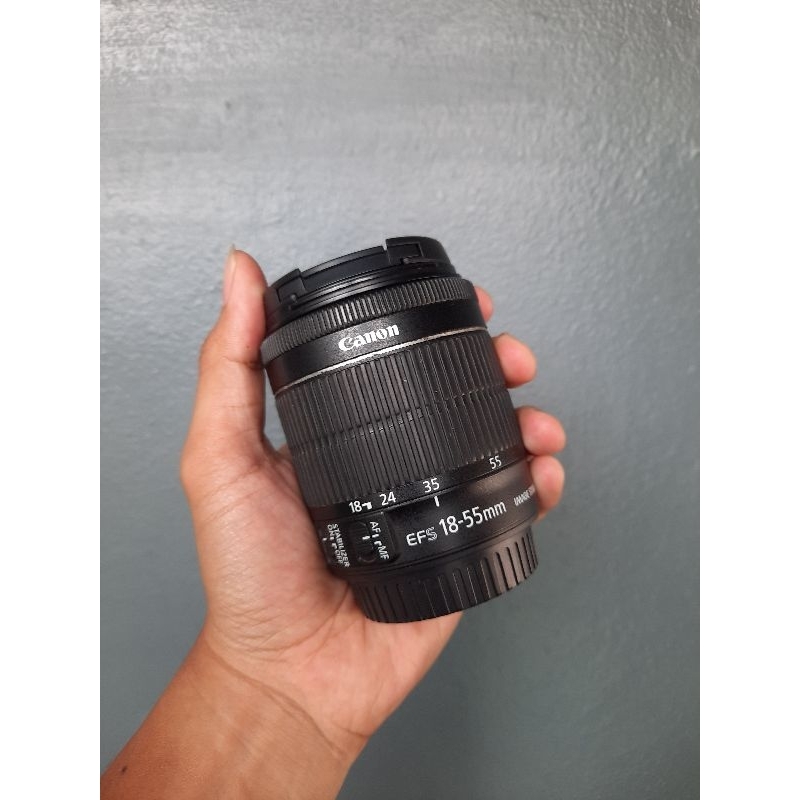 Jual Lensa kit canon 18-55mm is Stm second | Shopee Indonesia