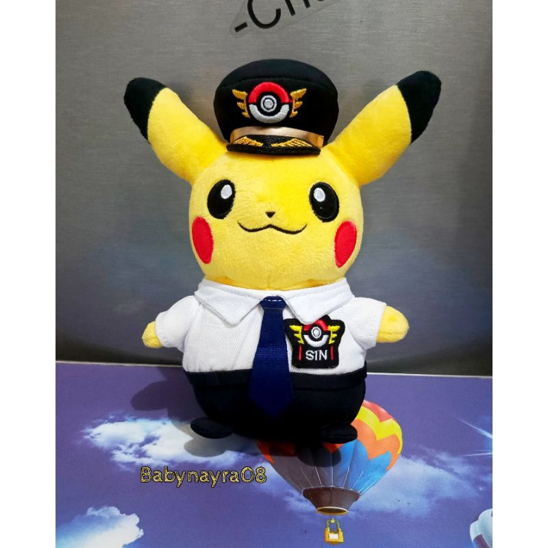 Jual BONEKA PIKACHU PILOT SINGAPORE AIRPORT POKEMON CENTER | Shopee ...