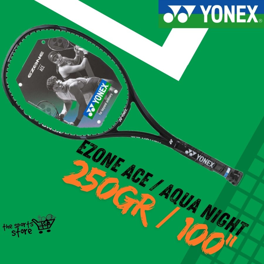 Jual Raket Tenis YONEX EZone Ace ( 260gr / 100" ) - Aqua Night Black | Shopee Indonesia