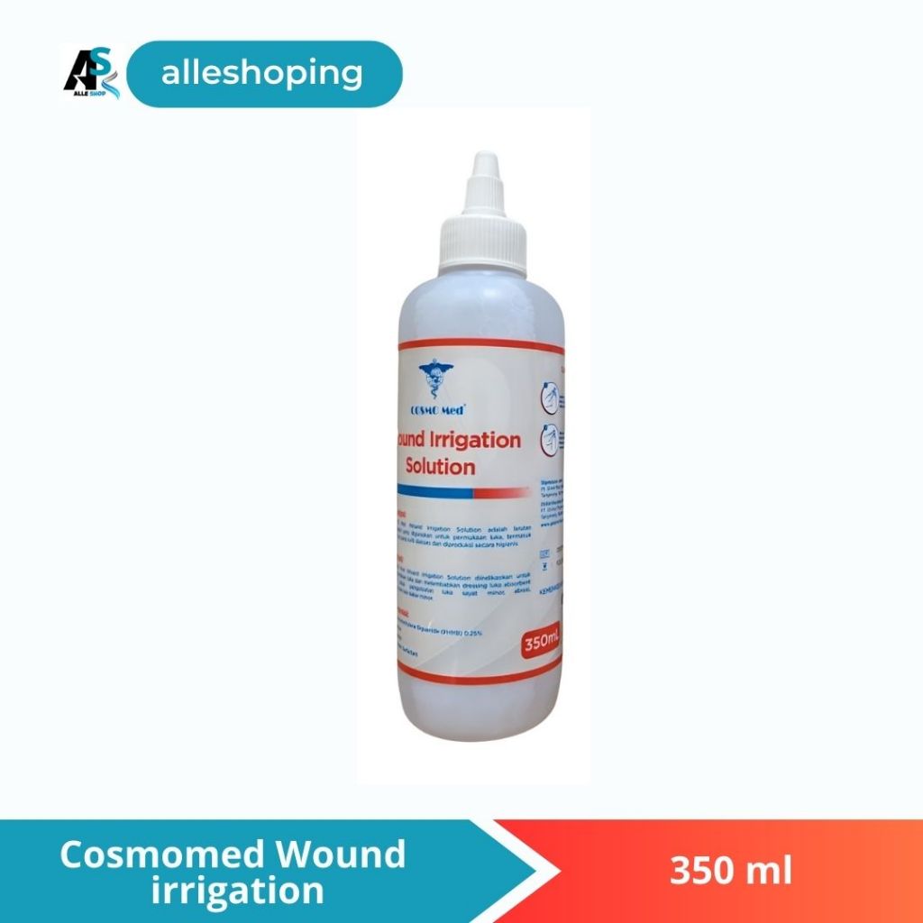 Jual Wound Irrigation Solution 350ml COSMOmed / cairan pembersih luka | Shopee Indonesia