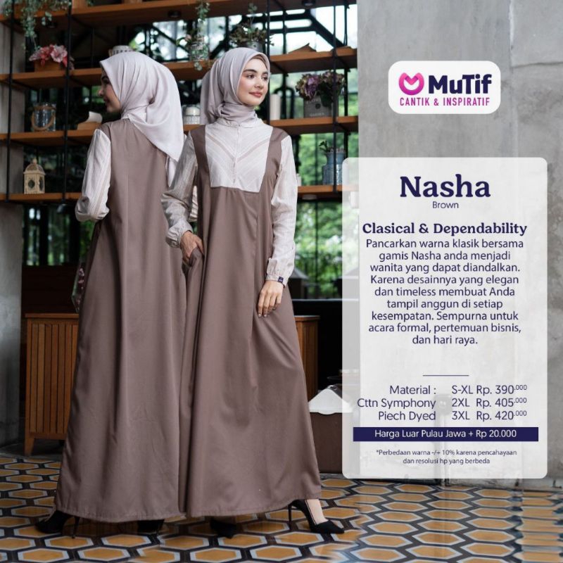 Jual nasha rugby brown by mutif desainya simpel dan cantik | Shopee ...