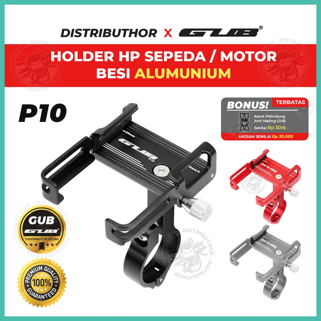 Jual Holder Hp Motor Besi GUB P10 Dudukan Penyangga Handphone Kuat ...