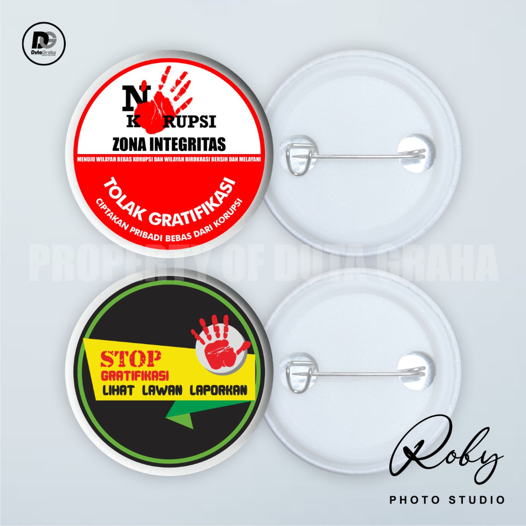 Jual [PIN PRESS] STOP GRATIFIKASI Pin Bros Aksesoris Souvenir CIPTAKAN ...