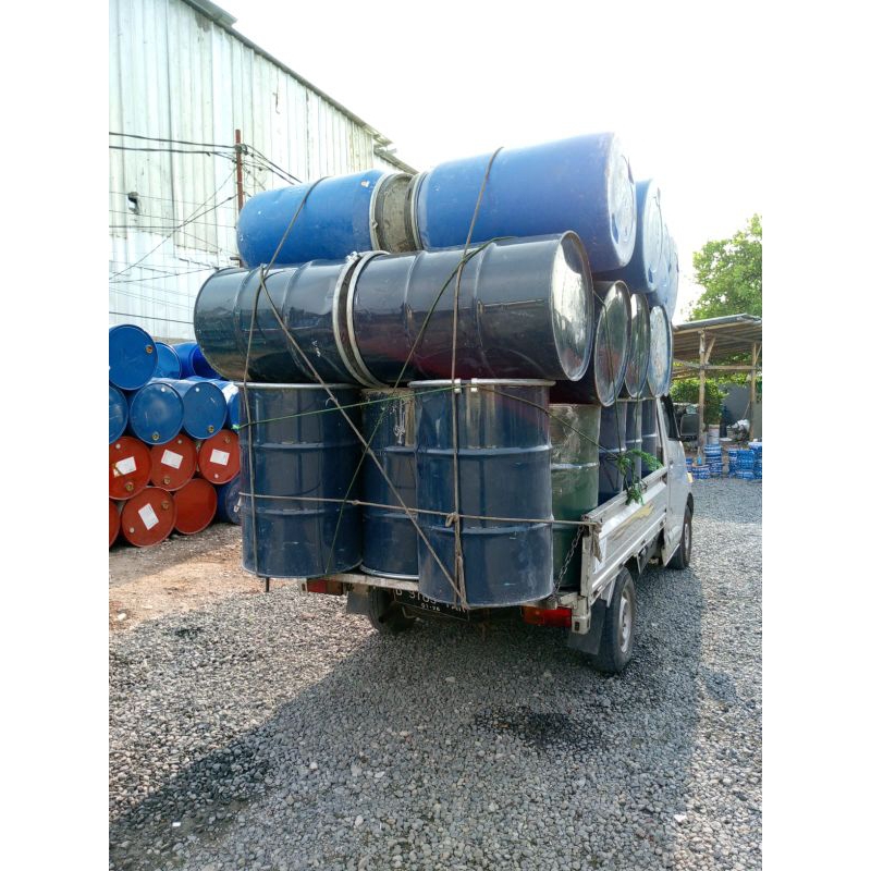 Jual drum besi kapasitas 200 liter tutup lebar/drum air/drum solar/drum ...