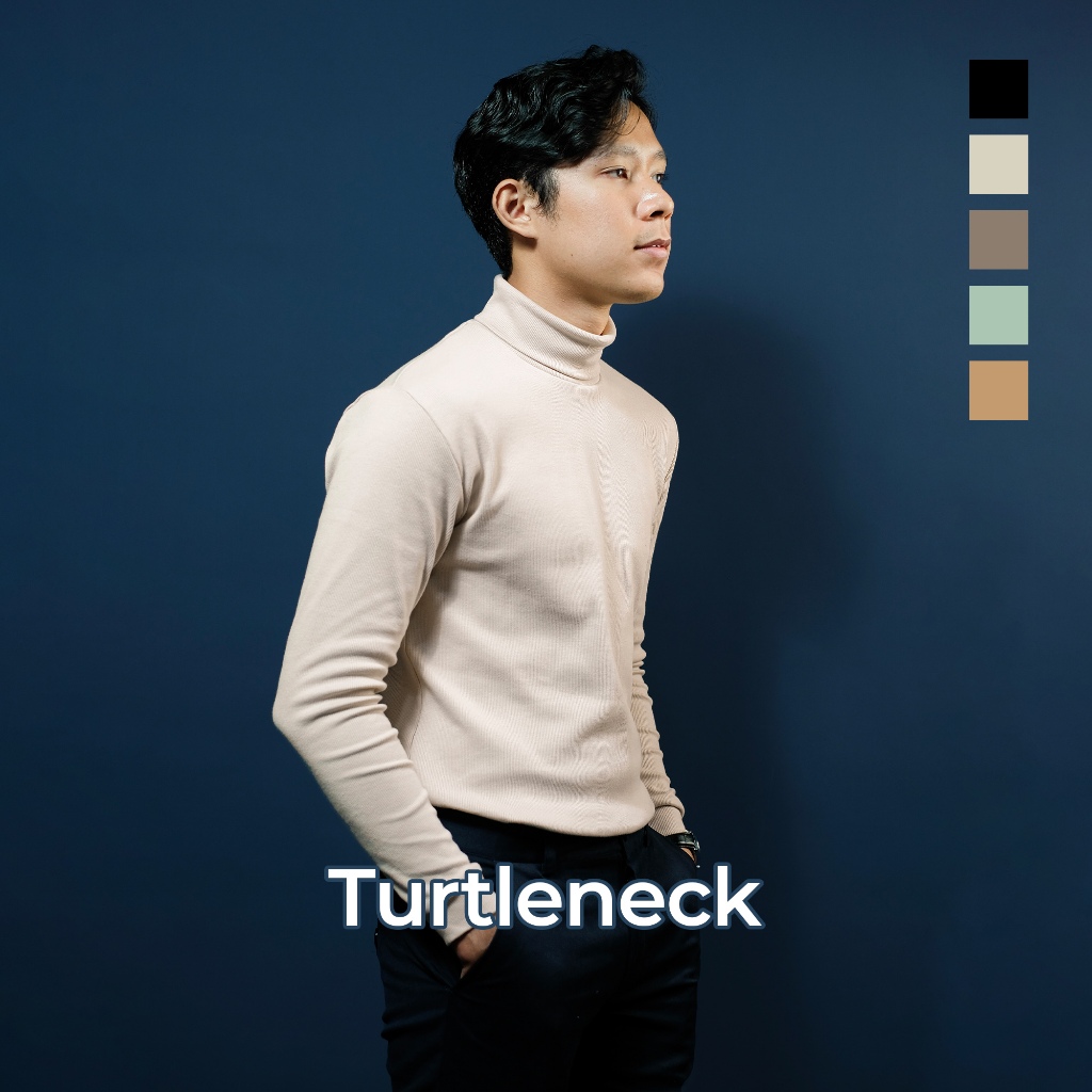 Jual Fatto A Mano Sweater Rajut Cowok Turtleneck Knit Pria Distro ...