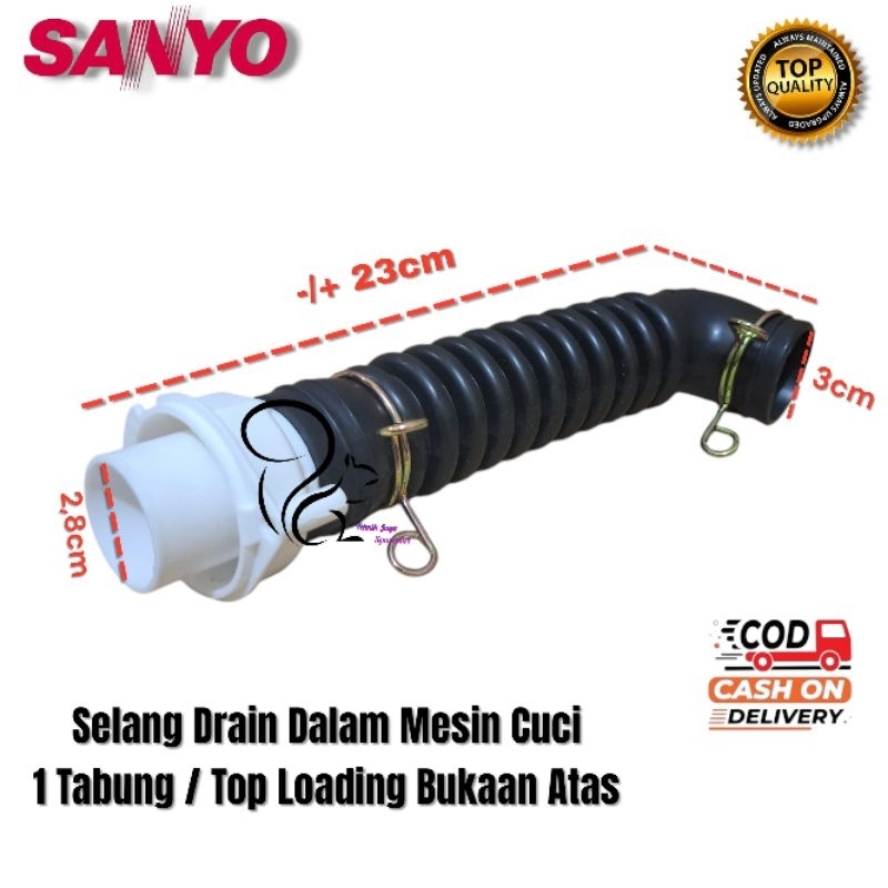 Jual Selang Drain Dalam Mesin Cuci Sanyo 1 Tabung / Top Loading Bukaan ...