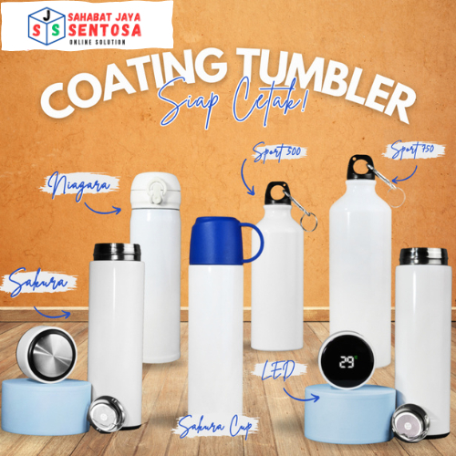 Jual Tumbler Coating botol coating siap cetak printing/sublimasi siap ...