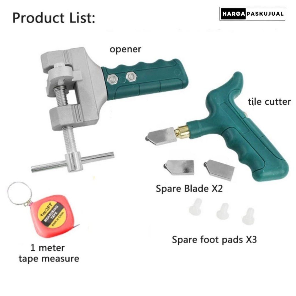 Jual Alat pemotong kaca keramik kaca granit marmer Cermin 1set Cutter ...