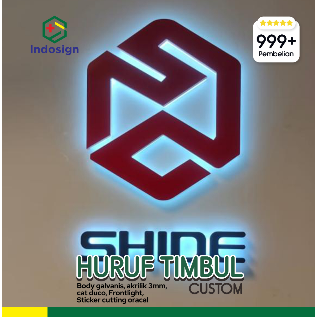 Jual Huruf Timbul Custom Logo akrilik, galvanis dan stainless | Shopee ...