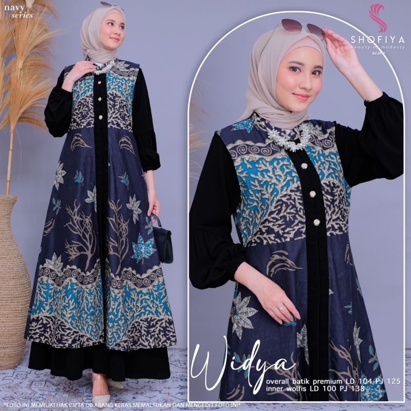 Jual [LD 104] WIDYA SET INNER DRESS BATIK GAUN PESTA PREMIUM ORI BY SHOFIYA HIJAB | Shopee Indonesia