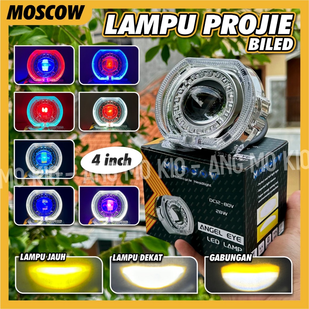 Jual LAMPU PROJIE BILED 4INCH 40 WATT WATERPRoOF LAMPU TEMBAK HI LOW ...