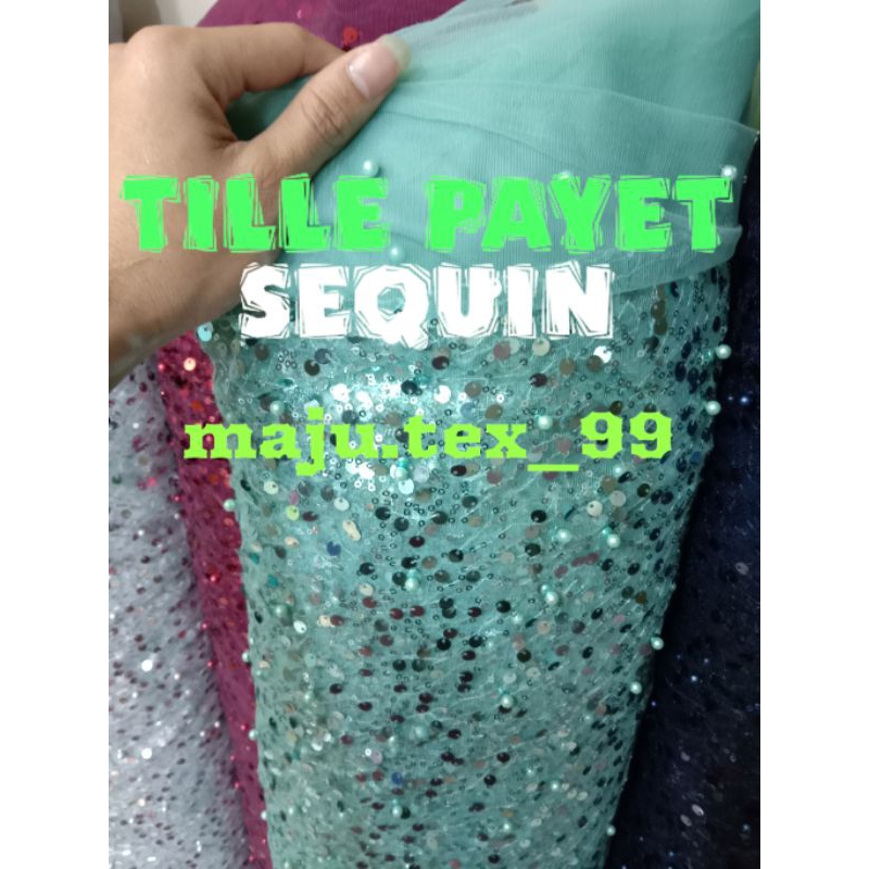 Jual Tille Payet Sequit Premium // Tile Zuhair Payet Penuh | Shopee ...