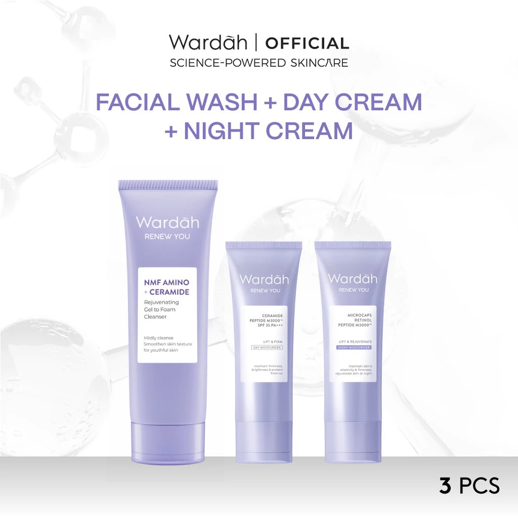 Jual Wardah Renew You [ Paket 5 Item ] Ceramide Matrixyl™ 3000 Lift ...