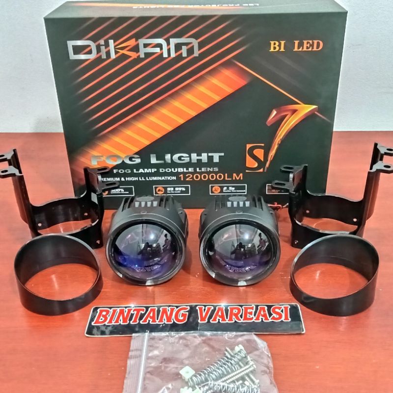 Jual LAMPU LED BUMPER DIKAM S7 3 INCH 3 WARNA BLUE LENS TOYOTA HONDA ...