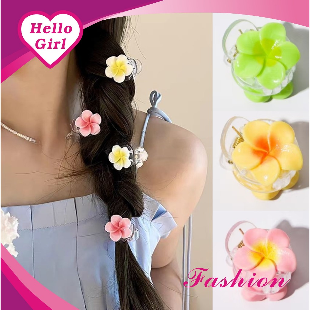 Jual (Hello Girl)F391 Jepit Rambut Mini Jepit Rambut Bunga Kamboja Mini ...