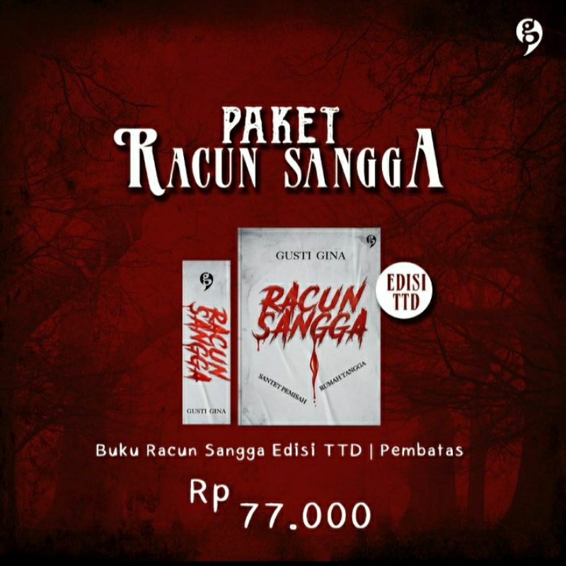 Jual Novel Racun Sangga - Gusti Gina | Shopee Indonesia