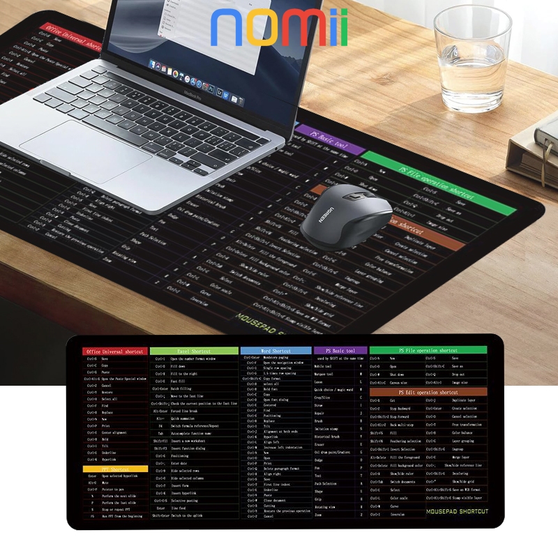 Jual Mousepad Shortcut Key 60x30cm Mousepad Keyboard Shortcut Key Papan ...