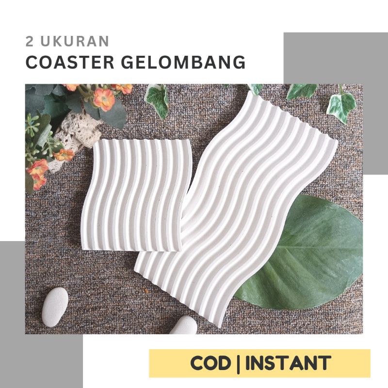 Jual Coaster Gelombang Wave Aesthetic Tatakan Unik dari Gypsum untuk ...