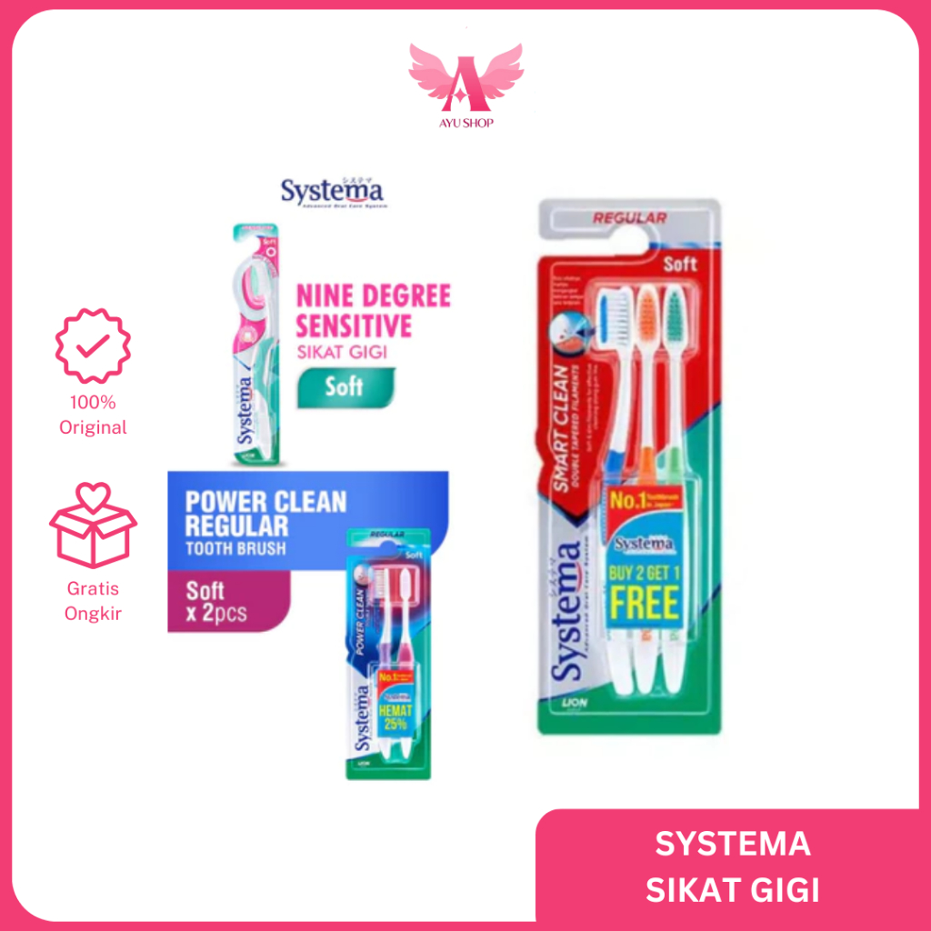 Jual Systema Toothbrush / Sikat Gigi Smart Clean Isi 3 Soft Isi 2 Nine ...