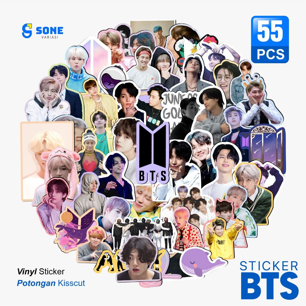 Jual Sticker Pack BTS Aesthetic Paper Vinyl Waterproof Dekorasi Stiker ...