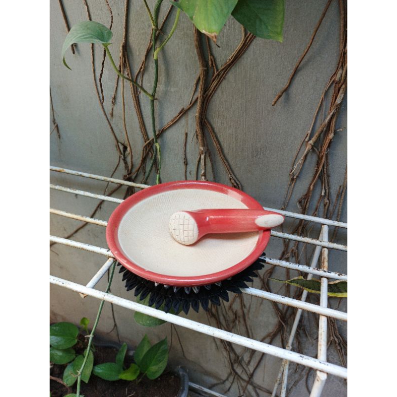 Jual Cobek Keramik Nordic, Motif Emboss 1 set dengan ulegan. Kitchen ...