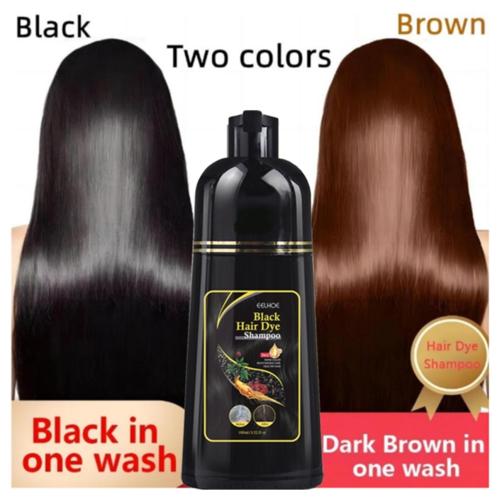 Jual Black/Brown Hair Shampoo 100ml Shampo Pewarna Rambut Herbal Hitam ...