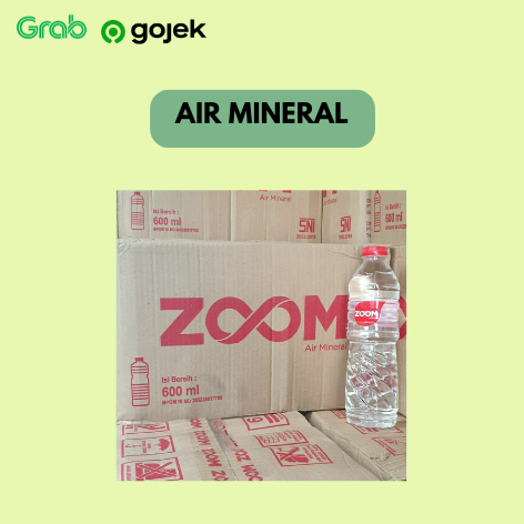 Jual Air Mineral Zoom 600 ML - 24 Botol (1 Dus) | Shopee Indonesia