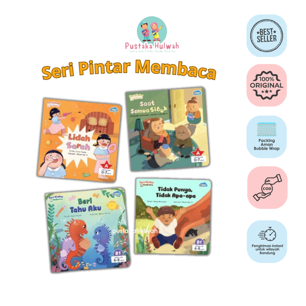 Jual Seri Pintar Membaca (1 Set 4 Buku Berjenjang) - [Pustaka Hulwah x ...