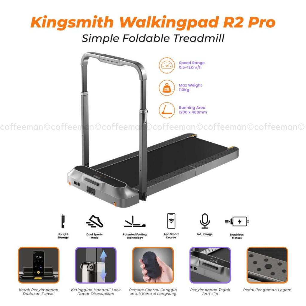Jual Kingsmith WalkingPad R2 Pro Smart Foldable Treadmill - Silver ...