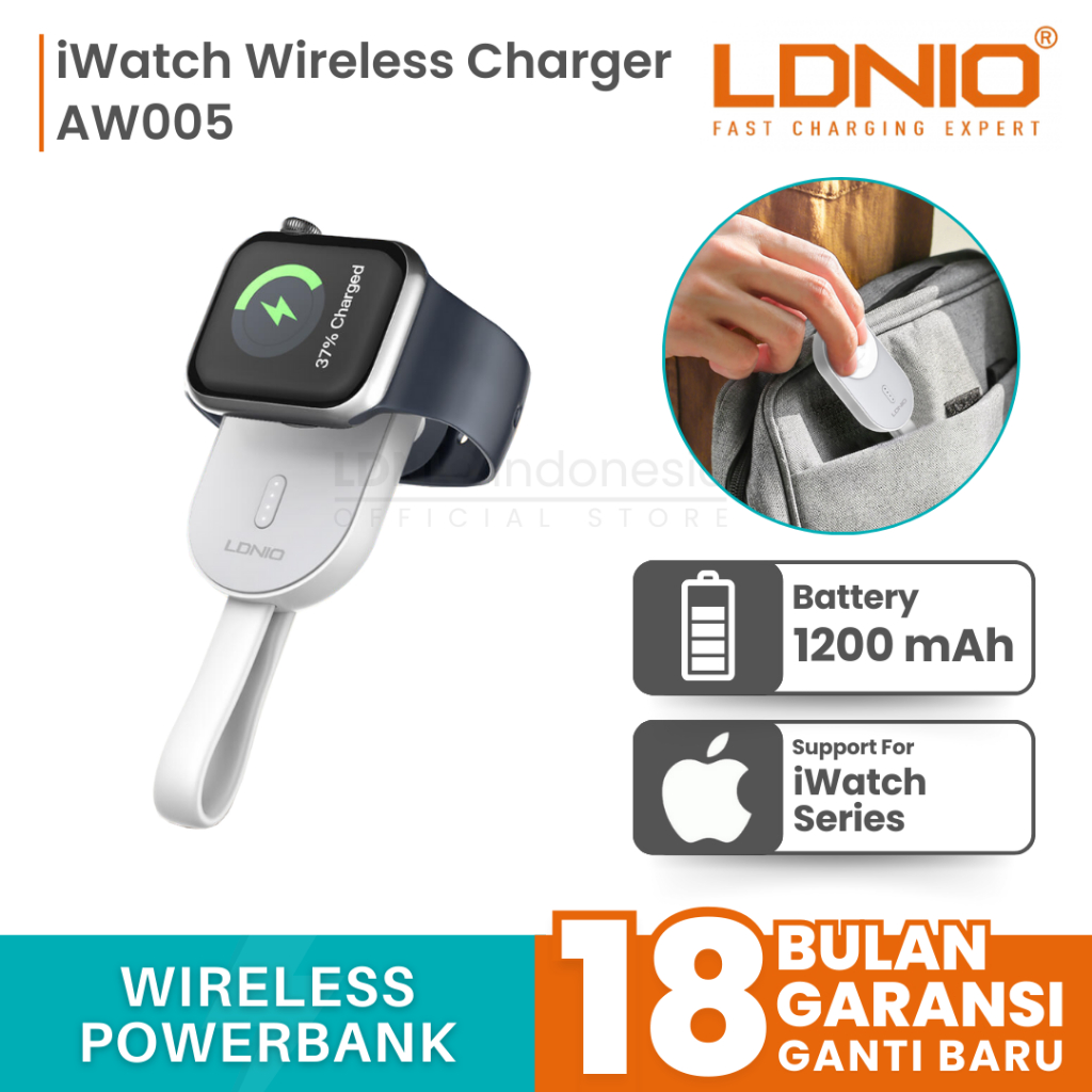 Jual LDNIO AW005 Watch Wireless Charger Portable For iWatch Series 1200mAh | Shopee Indonesia