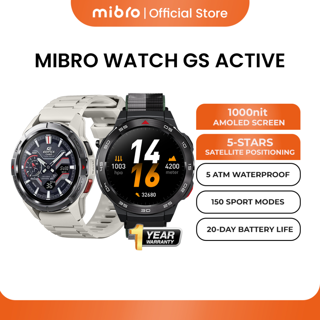 Jual Mibro Official Gs/Gs Active/Gs Pro Sport Smartwatch 1.43'Inch ...