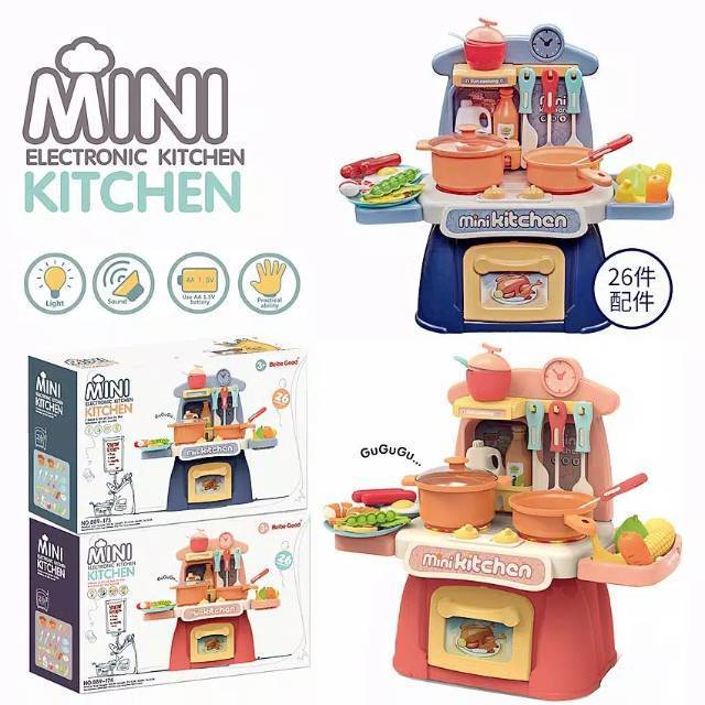 Jual [MNT] MAINAN ELECTRONIC KITCHEN SET MINI ISI 26PCS / MAINAN MASAK ...