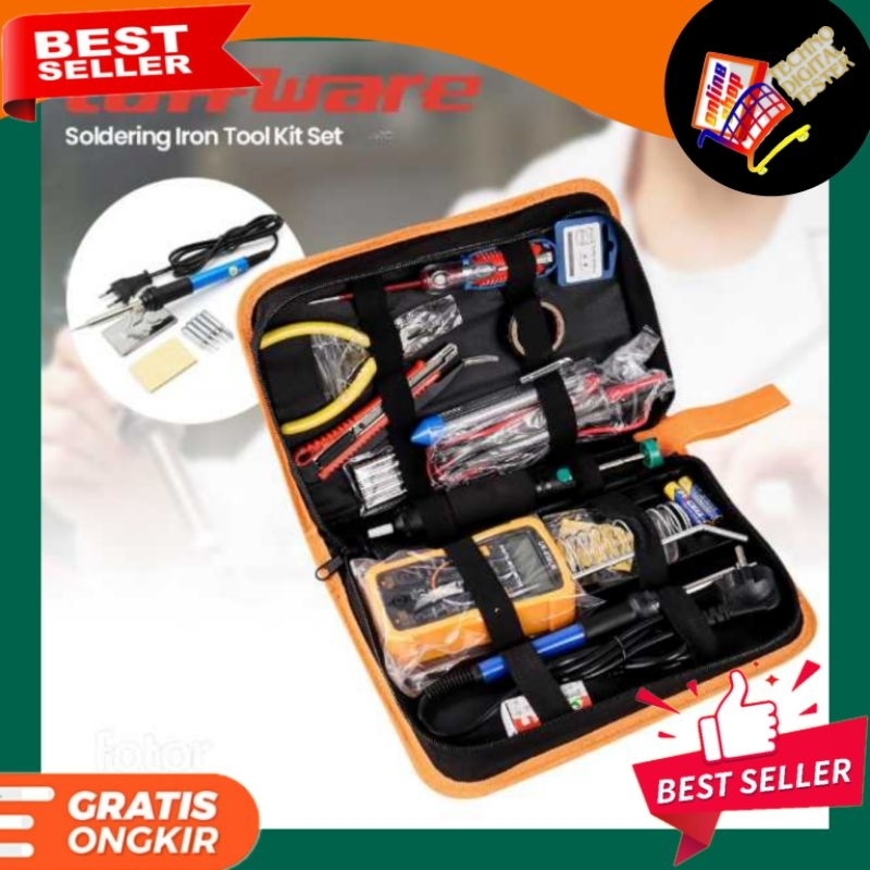 Jual Solder Listrik 60 Watt Set Lengkap Soldering Iron Tool Kit Set 110 ...