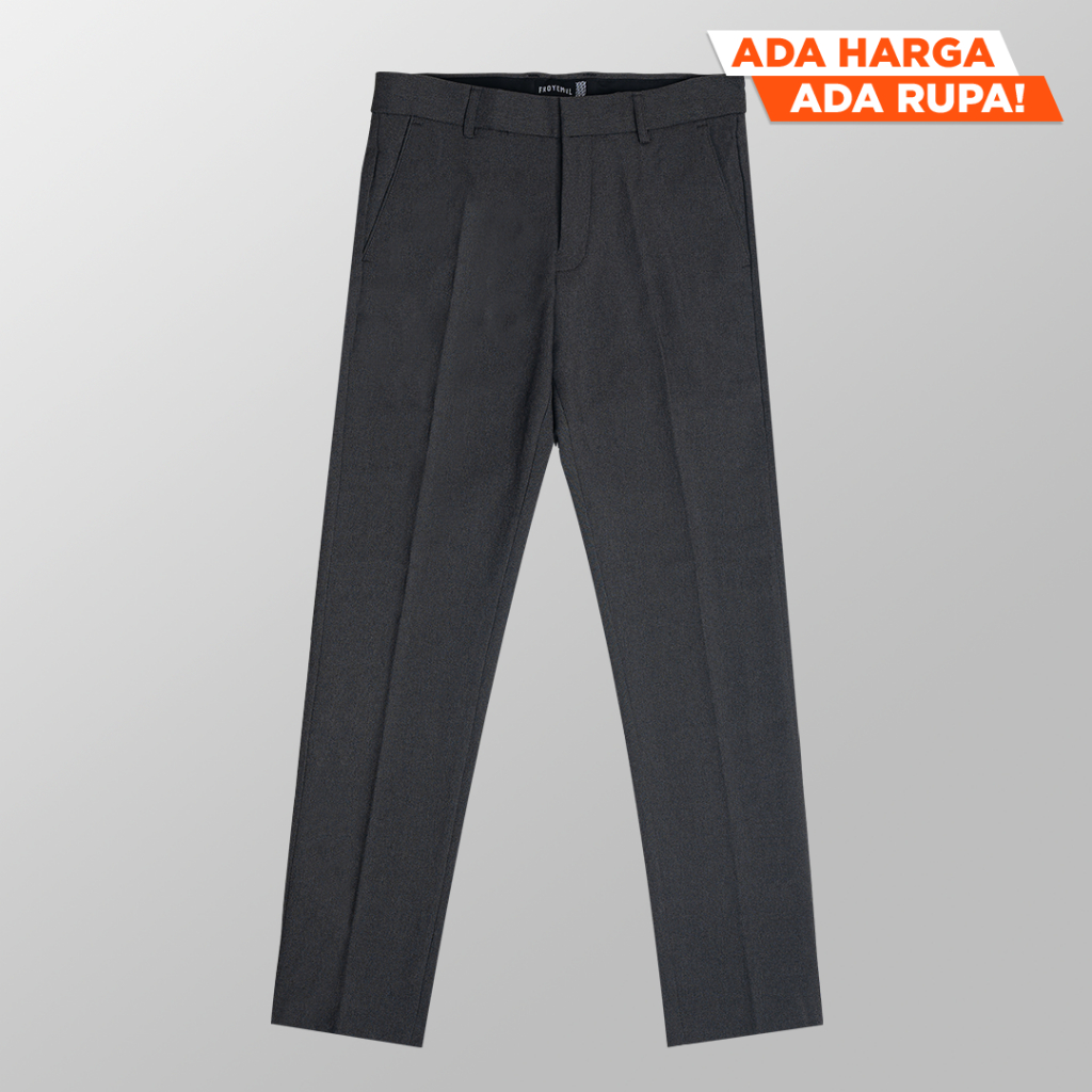 Jual Froyemul DARK GREY TROUSERS | Celana Bahan Formal Pria Slim Fit ...